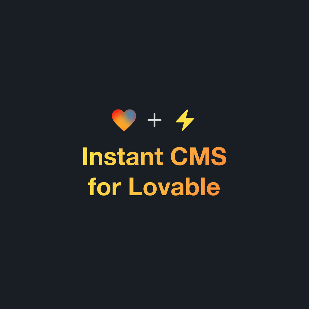 Instant CMS for Lovable · Flashboard