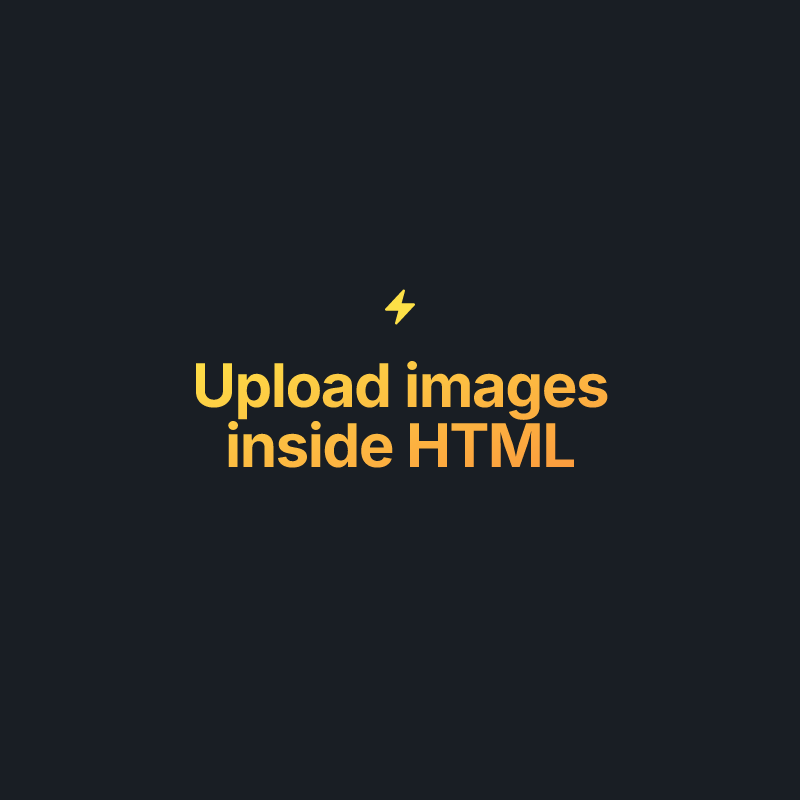 Upload images inside HTML · Uploads · Flashboard